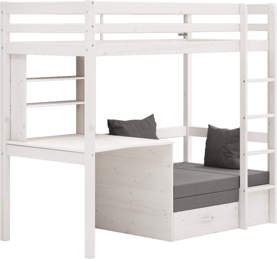 Hoogslaper met bank lichtgrijs. | bol