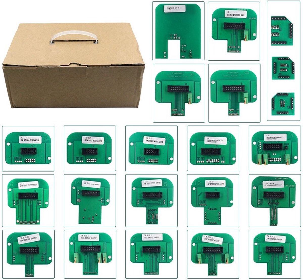 LED BDM-Frame met 22 BDM Adapters - BDM Frame Programmeerbaar - ECu ...