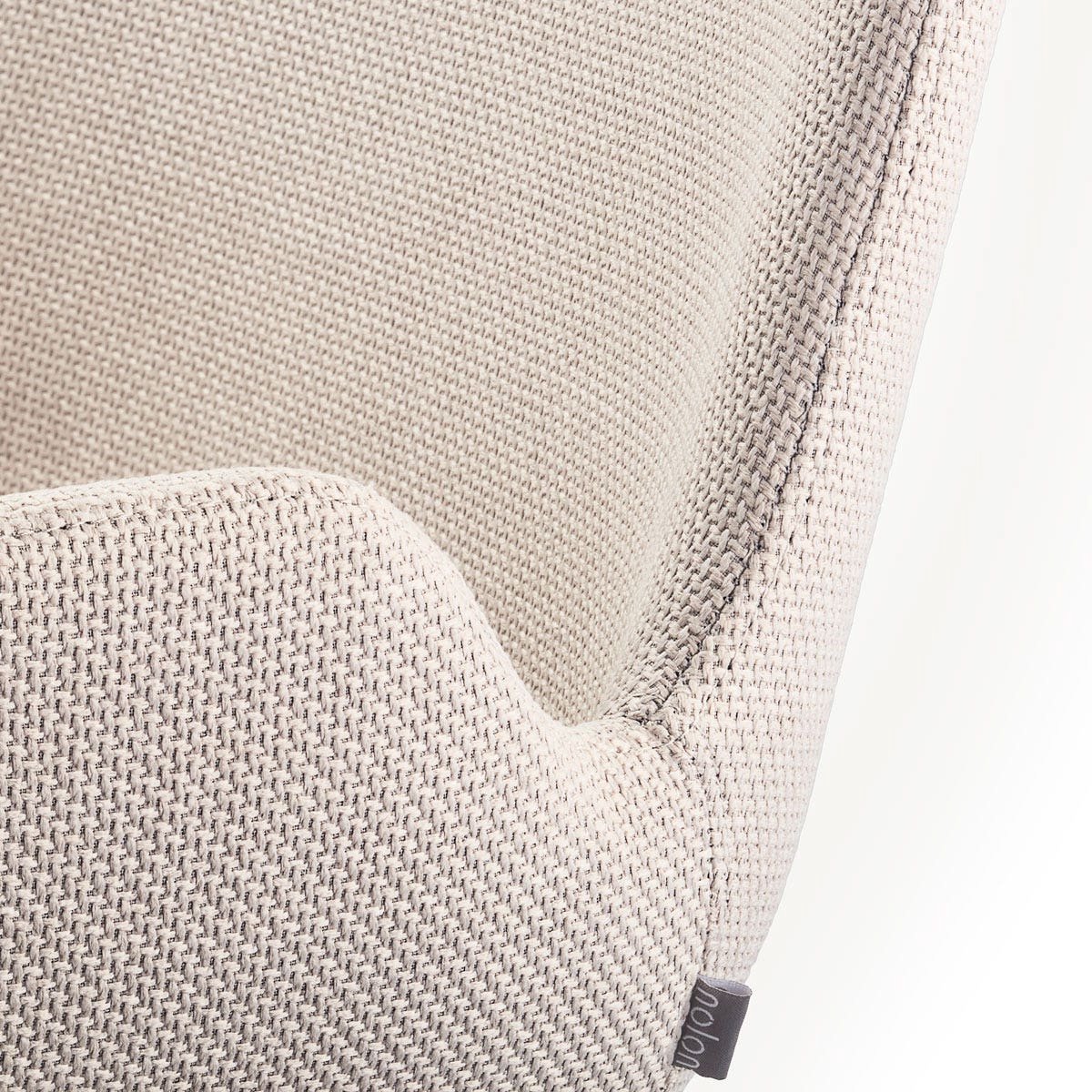 Nolon Nora-Eef eetkamerstoel beige - met armleuning - stof - zwart ...