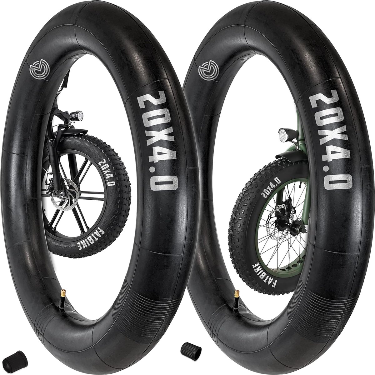 2 x Fietsbinnenband 20 x 4.0 Fat Bike Binnenband 20 x 4 met Rechte Schrader Ventiel AV... | bol