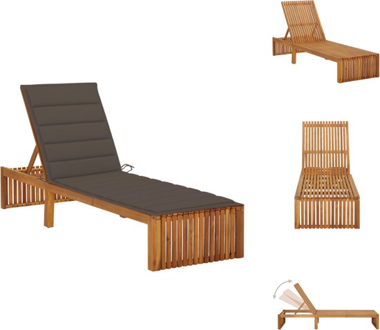 vidaXL Ligbed - Ligbedden - Lig Bed - Lig Bedden - Ligbed met kussen ...