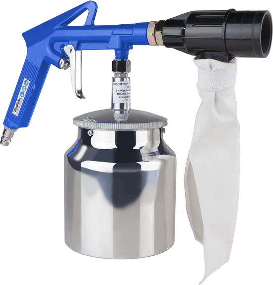 Westfalia Perslucht zandstraalpistool inclusief accessoireset | bol