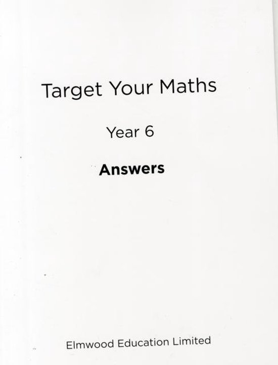 Target Your Maths Year 6 Answer Book | 9781906622343 | Stephen Pearce ...