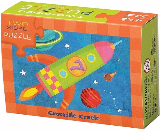 Crocodile Creek mini legpuzzel 2-Sided Puzzle/Space ruimte - 24 stukjes ...
