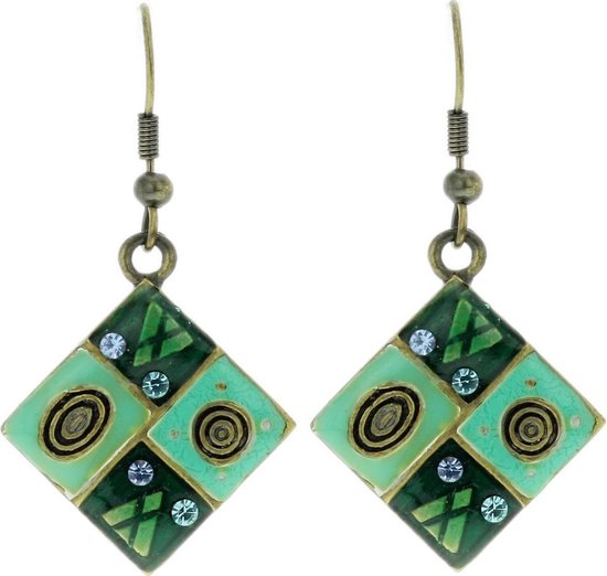 Groene ruit oorbel | bol.com