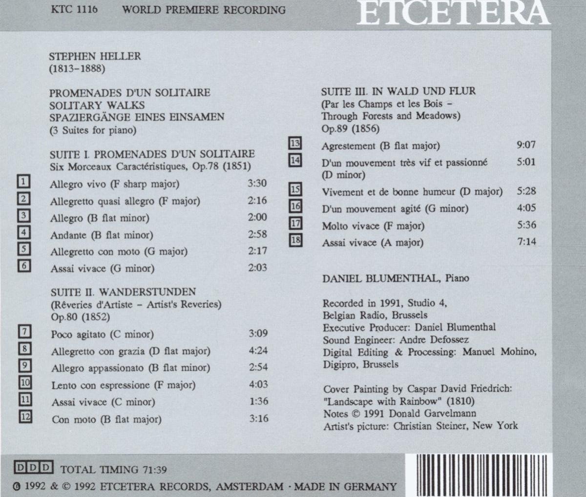 Daniel Blumenthal - Promenade D Un Solitaire (CD), Daniel Blumenthal | Muziek | bol.com