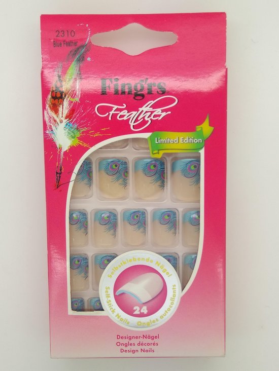 Fing'rs 24 design nagels met zelfplakkende plaatjes Feather limited ...