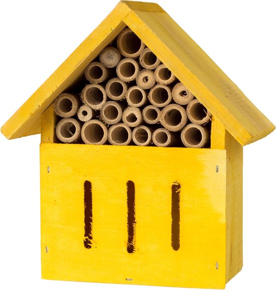 2L Home & Garden - Insectenhotel - Klein - Geel - Set 2 stuks | bol.com