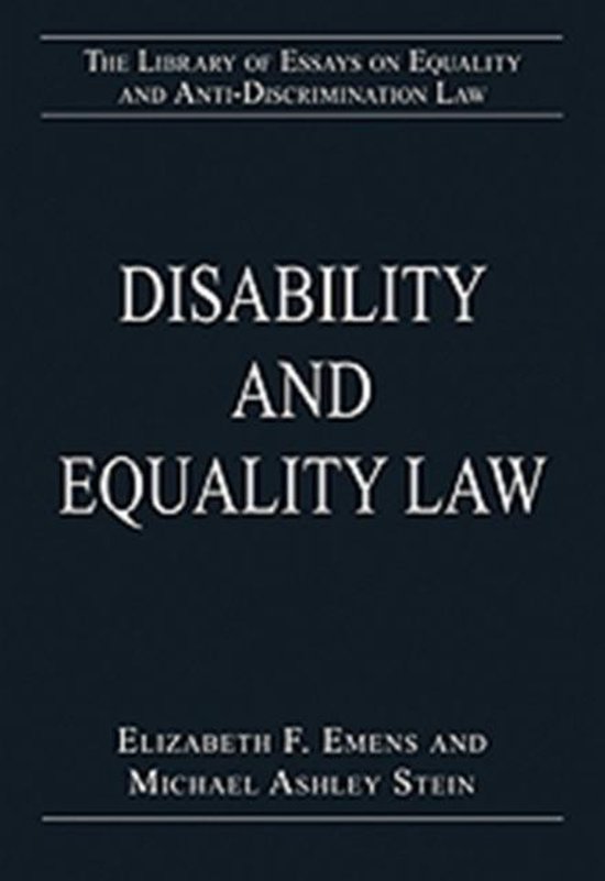 Disability and Equality Law | 9781409448785 | Michael Ashley Stein ...