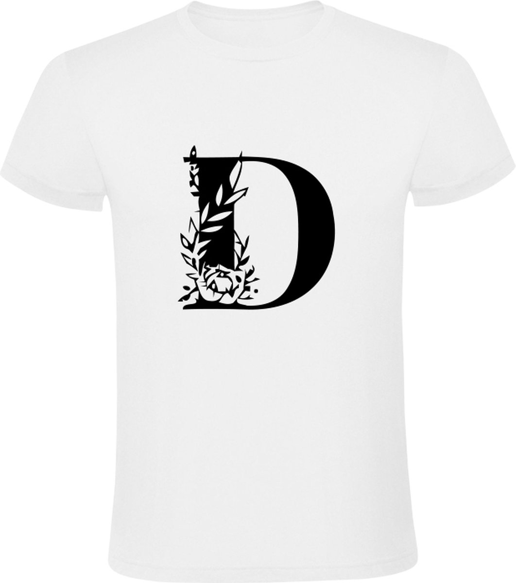 Letter D Heren T-shirt | Hoofdletter D | Alfabet | bol.com