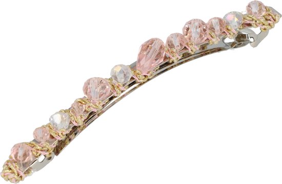 Haarspeld Smal Facet Kralen Zilver Goud Roze Haarclip Haarklem | bol