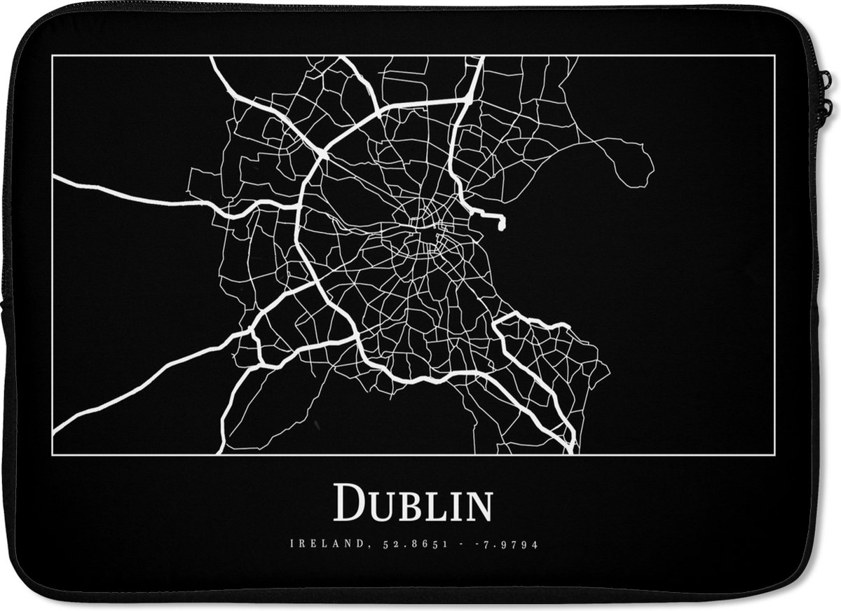 Laptophoes 14 inch - Stadskaart - Dublin - Kaart - Plattegrond - Laptop ...