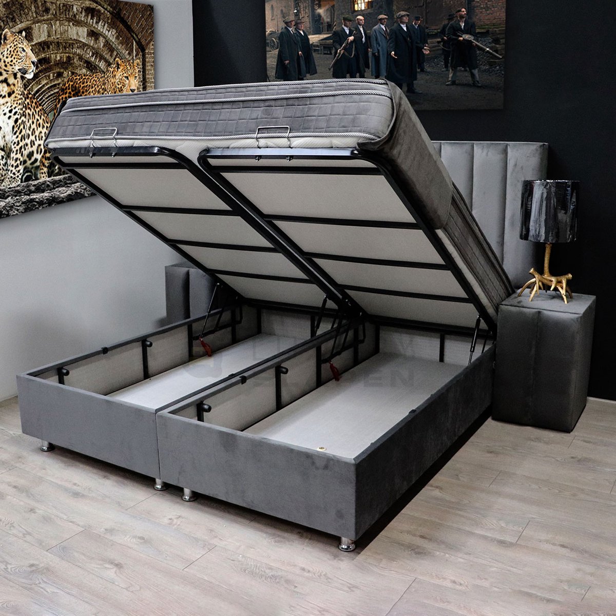 Eric Kuster stijl - Boxspring bed met opbergruimte - 180x200 cm ...