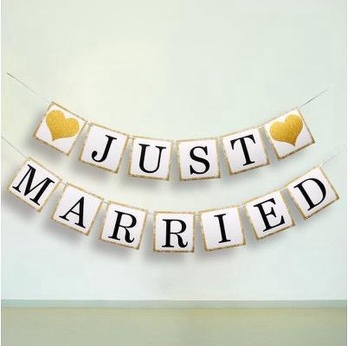 Vintage Pas Getrouwd Versiering Letter slinger - Just Married ...