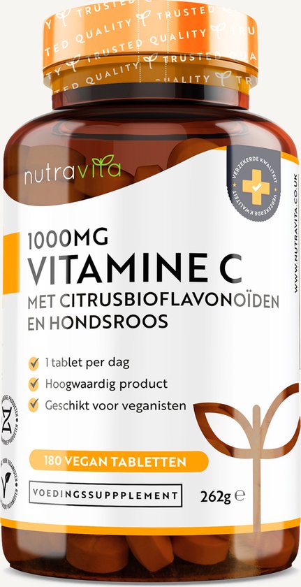 Nutravita - Vitamine C 1000 mg – 180 premium veganistische en ...