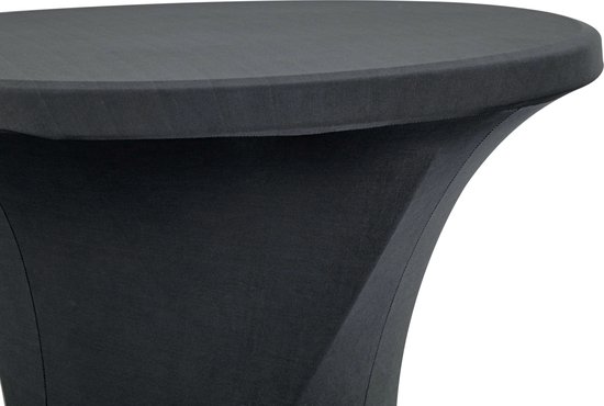Statafelrok donkergrijs 80 cm - per 6 - partytafel - Alora tafelrok voor statafel -... | bol.com
