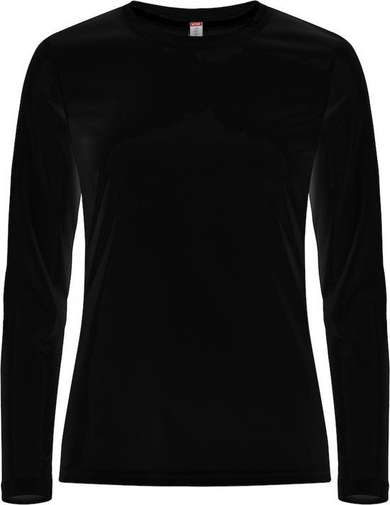Clique Basic Active-T L/S Women 029041 - Zwart - 36/S | bol