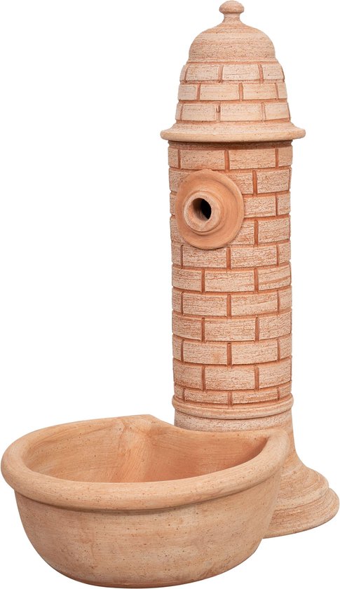 Fontein muur fontein uit de grond in terracotta 100% Made in Italy ...