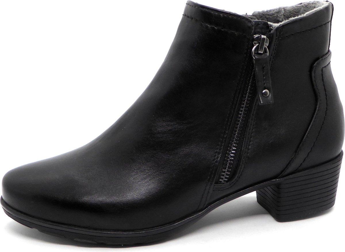 Jana Dames Enkellaarsje - 25373-001 Zwart - Wijdte H - Maat 38 | bol.com