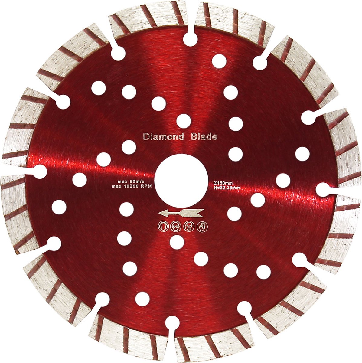 Diamantdoorslijpschijf ⌀150 mm met 22,23 mm boring en 10 mm ...