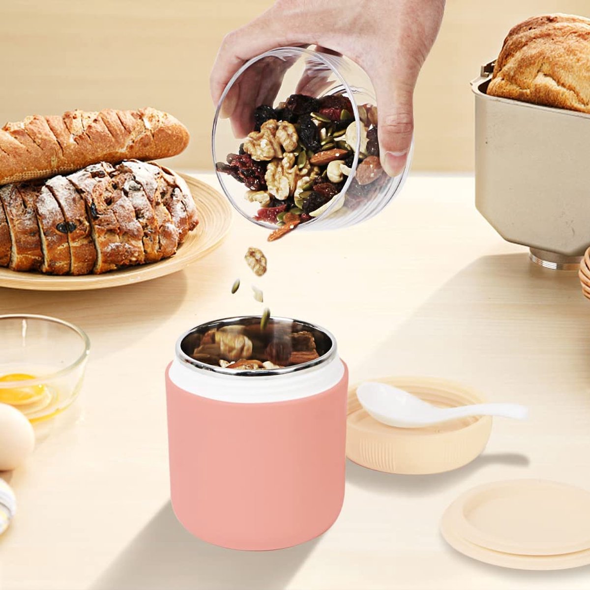 Yoghurt beker to go – Muesli Beker – Muesli to go | bol.com