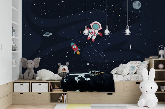 Mini Astronaut in Space | Decoratie | Jongens behang | Kinderkamer ...