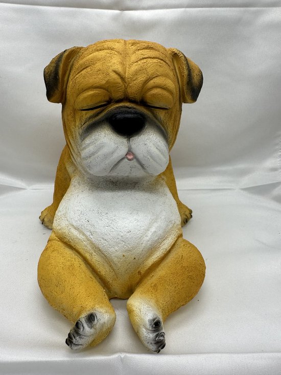 Decoratief polyresin slapend dier - oranje/bruine hond - hoogte ...
