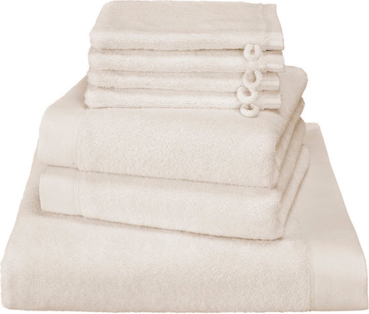 De Witte Lietaer Maom Handdoekenset - 7 Pack Ecru Katoen - WL218650 ...