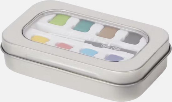 Mini Aquarelverf Set – 8 Kleuren Waterverf met Penseel – Leuk Cadeautje ...