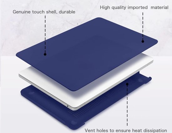 Macbook Air M2 Case - Hardshell Case voor Apple Macbook Air 2022 - 13.6 ...