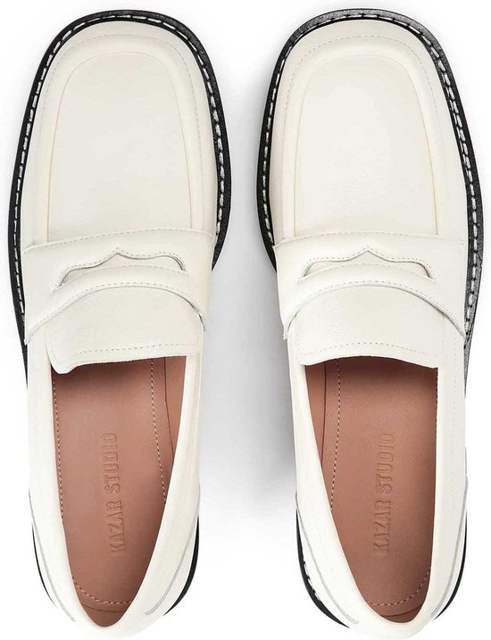 Mocassins en cuir blanc cassé | bol.com