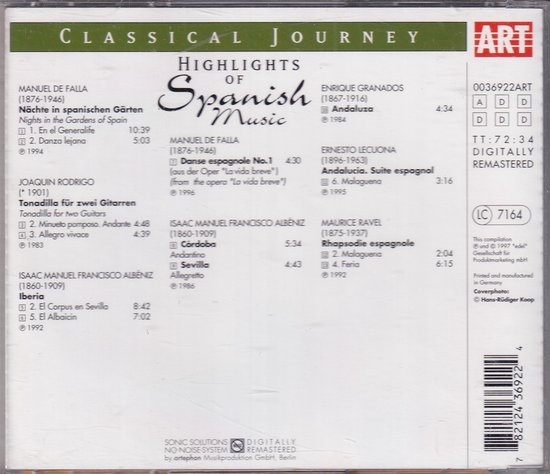 Highlights of Spanish music - Diverse artiesten - Holiday Classics ...