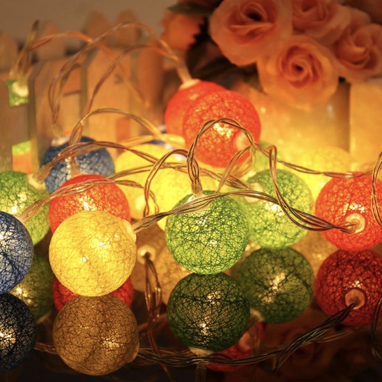 CB-Goods Cotton Ball Lights – Lichtslinger – LED Lampjes Slinger – 40 ...