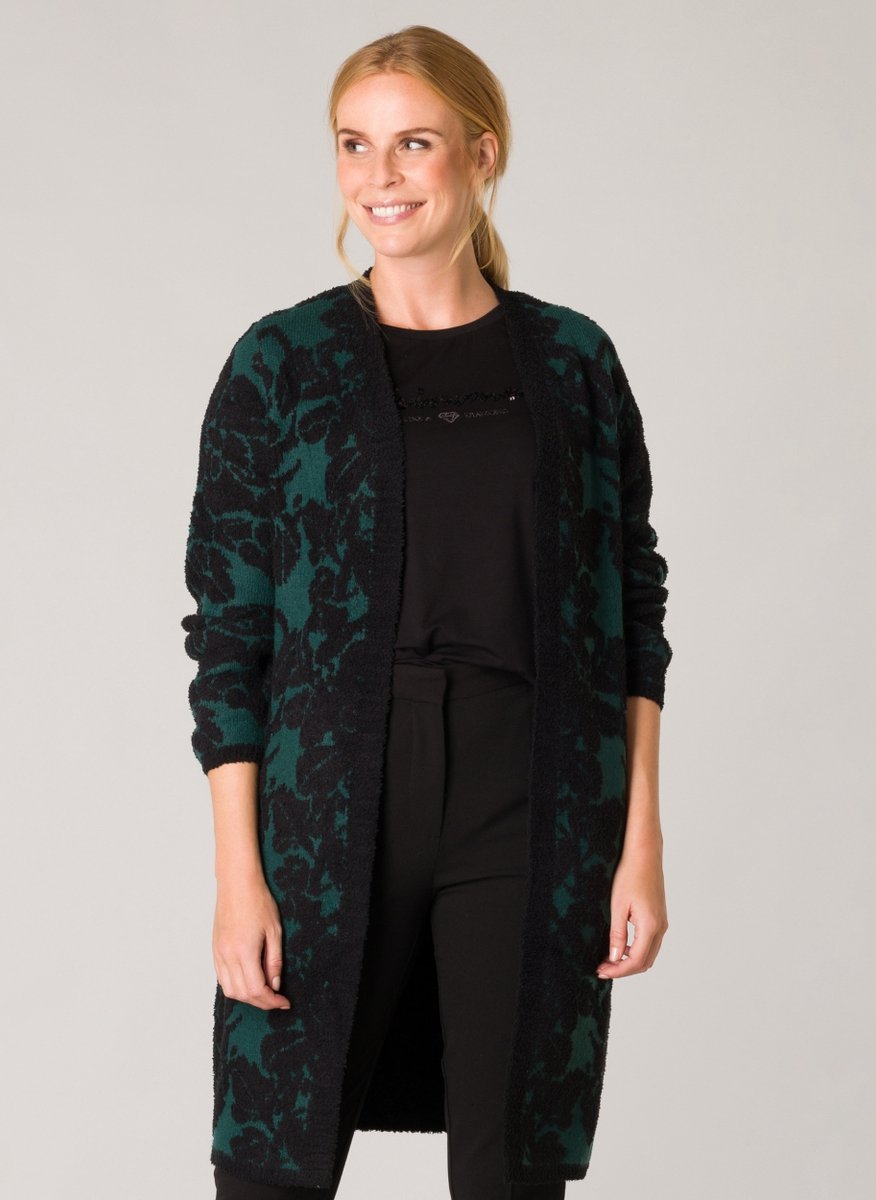 YEST Cynthia Vest - Dark Teal/ Black - maat 46 | bol.com