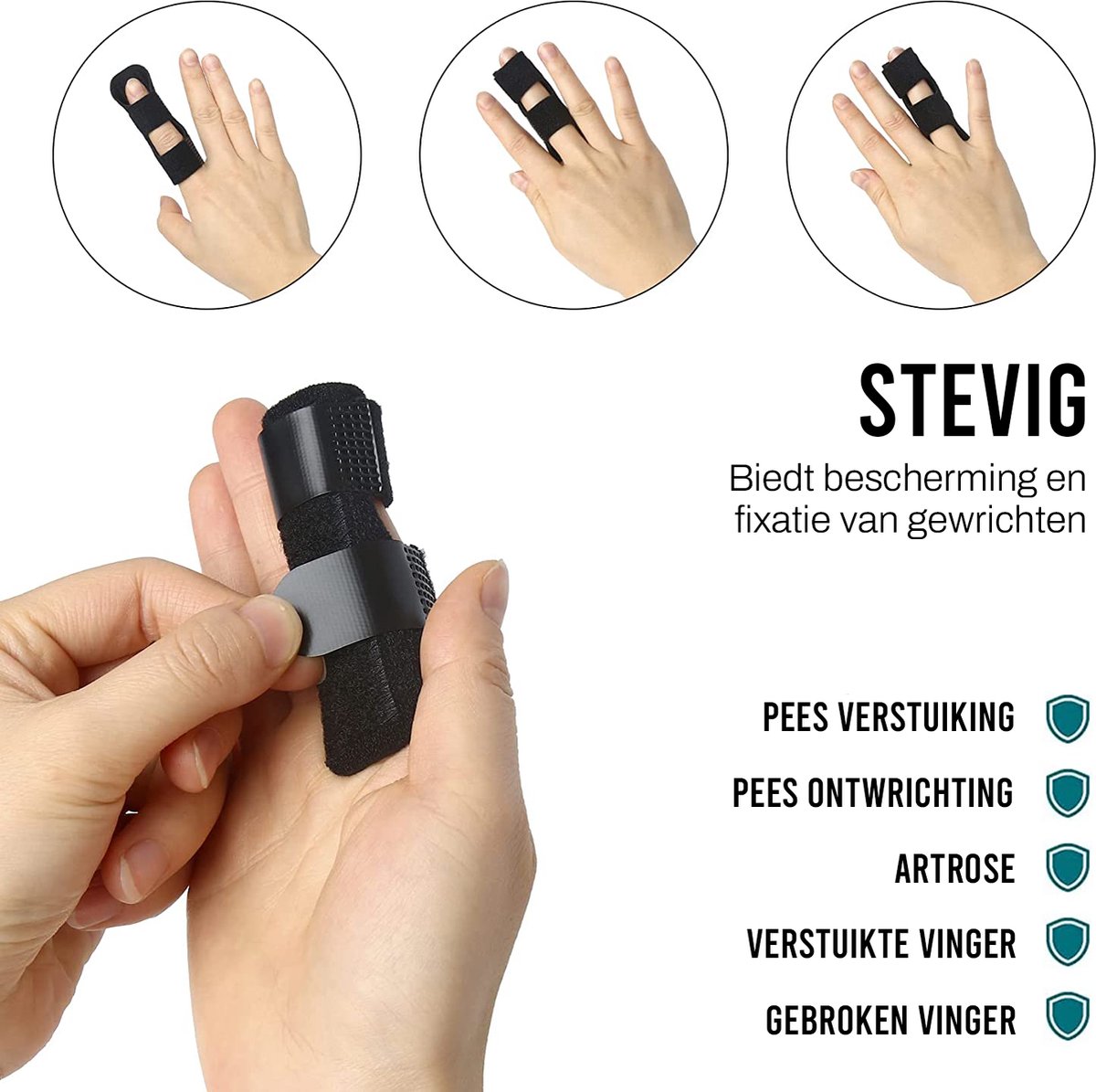 FitBoostR Vingerspalk 2 Stuks Vingerbrace Vinger splint Geschikt voor ...