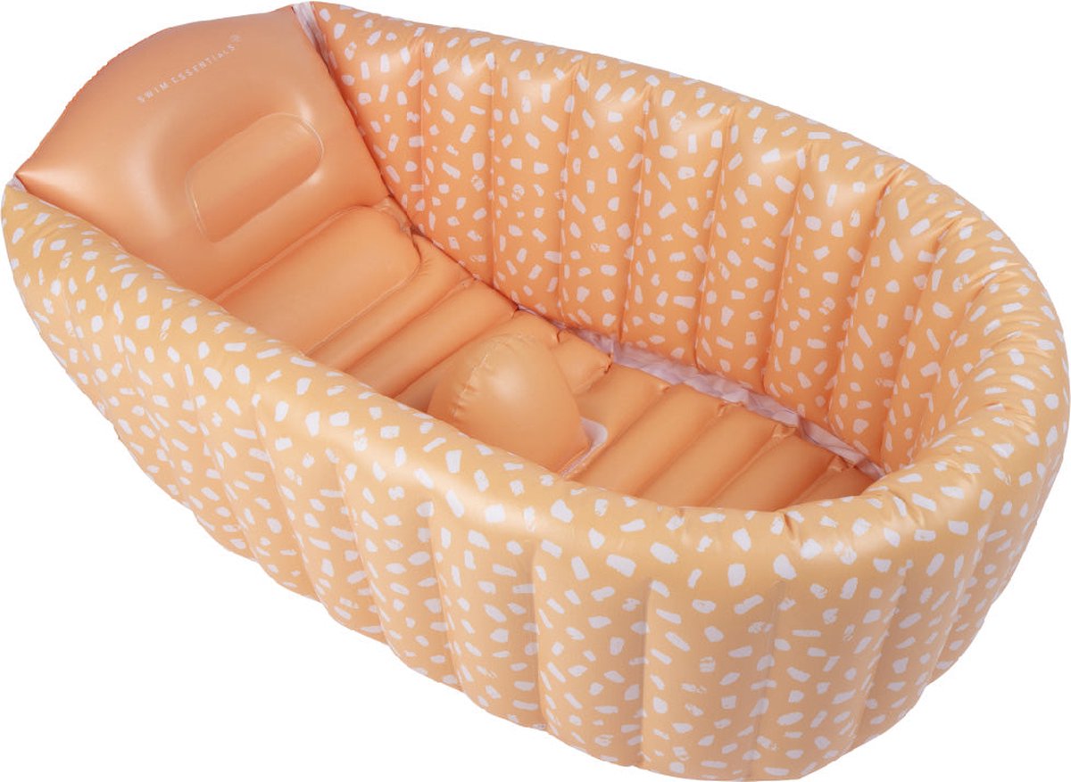 Swim Essentials Opblaasbaar Babybadje - Rood/wit Gestipt - 90 x 55 x 30 cm | bol.com