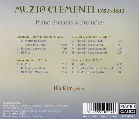 Ilia Kim - Clementi: Piano Sonatas & Preludes (CD), Ilia Kim | Muziek | bol
