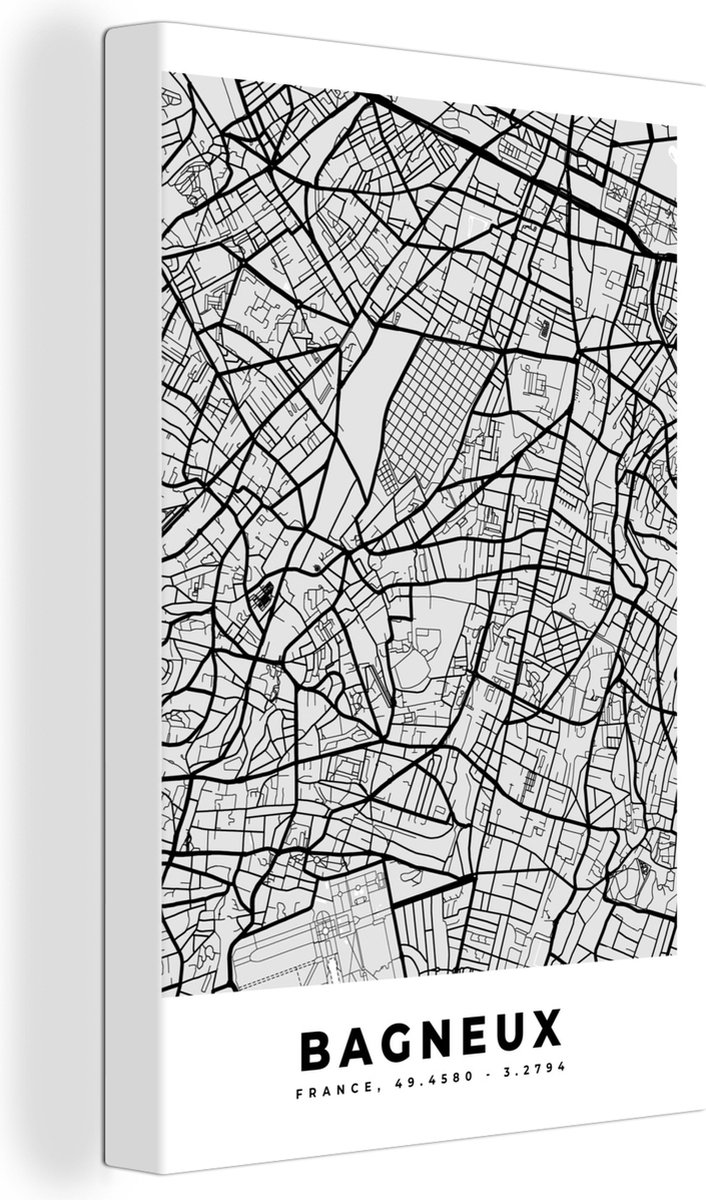 Toile Peinture Bagneux - Carte - France - Carte - Plan de Ville ...