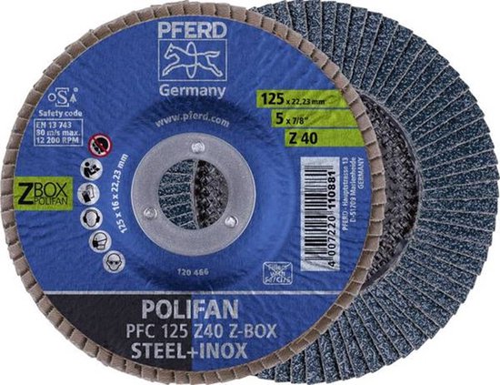 PFERD - Polifan-lamellenschijf Zirkonkorund - PFC 125 Z 40 Z | bol.com