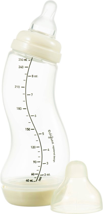 Difrax - S-Fles Natural - Babyfles Wit- 0+ maanden - 250ml | bol.com
