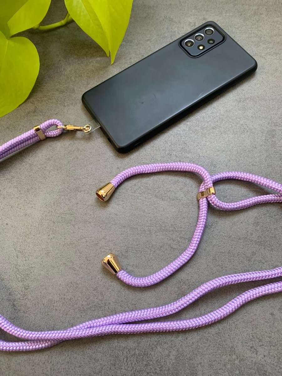 Wondersathome® Universeel telefoonkoord Paars met gouden details ...