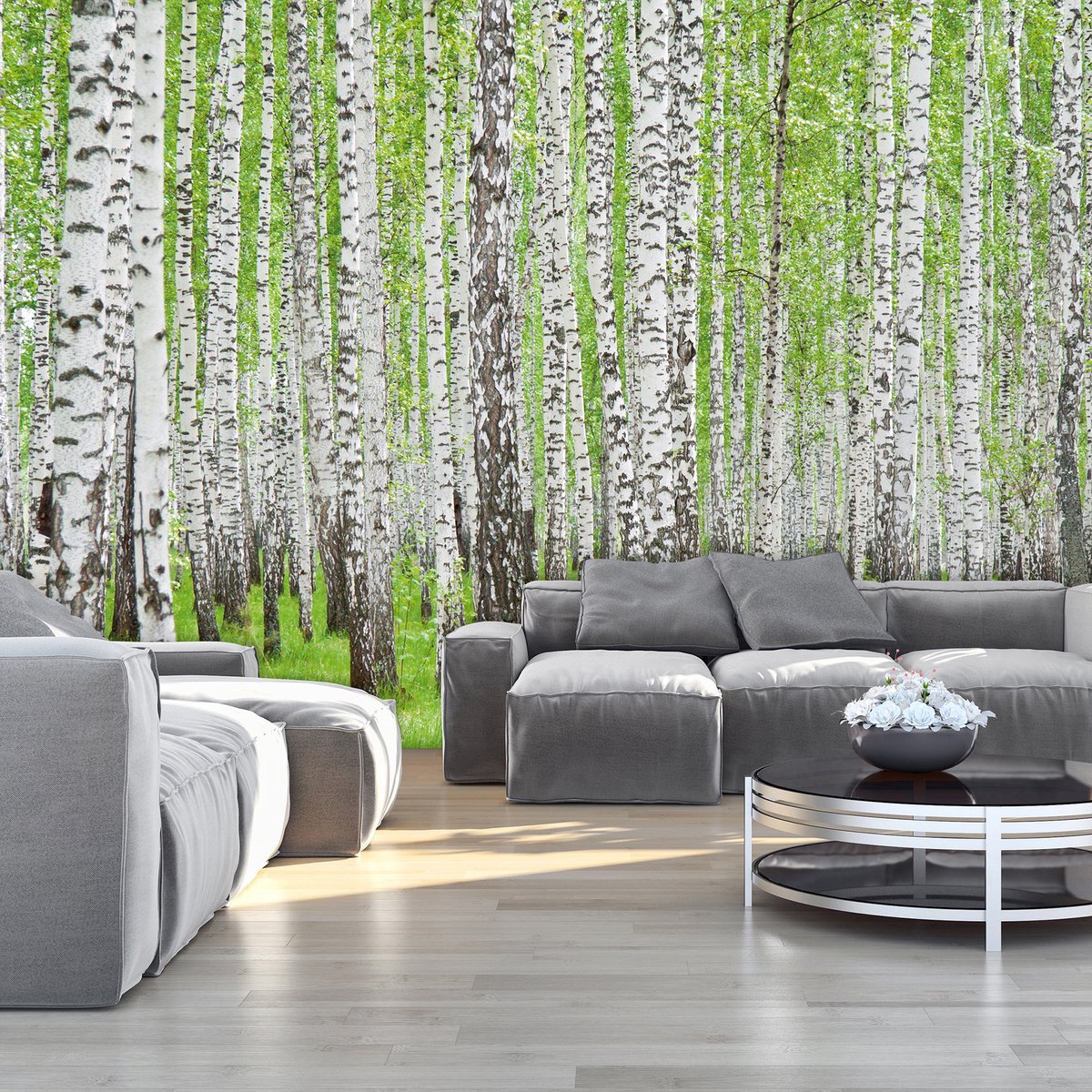 Fotobehangkoning - Fotobehang Bos en Bomen - Vliesbehang - Behang - 104 ...