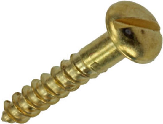 Mack Houtschroef Messing 10 stuks 3,5 x 20 mm | bol