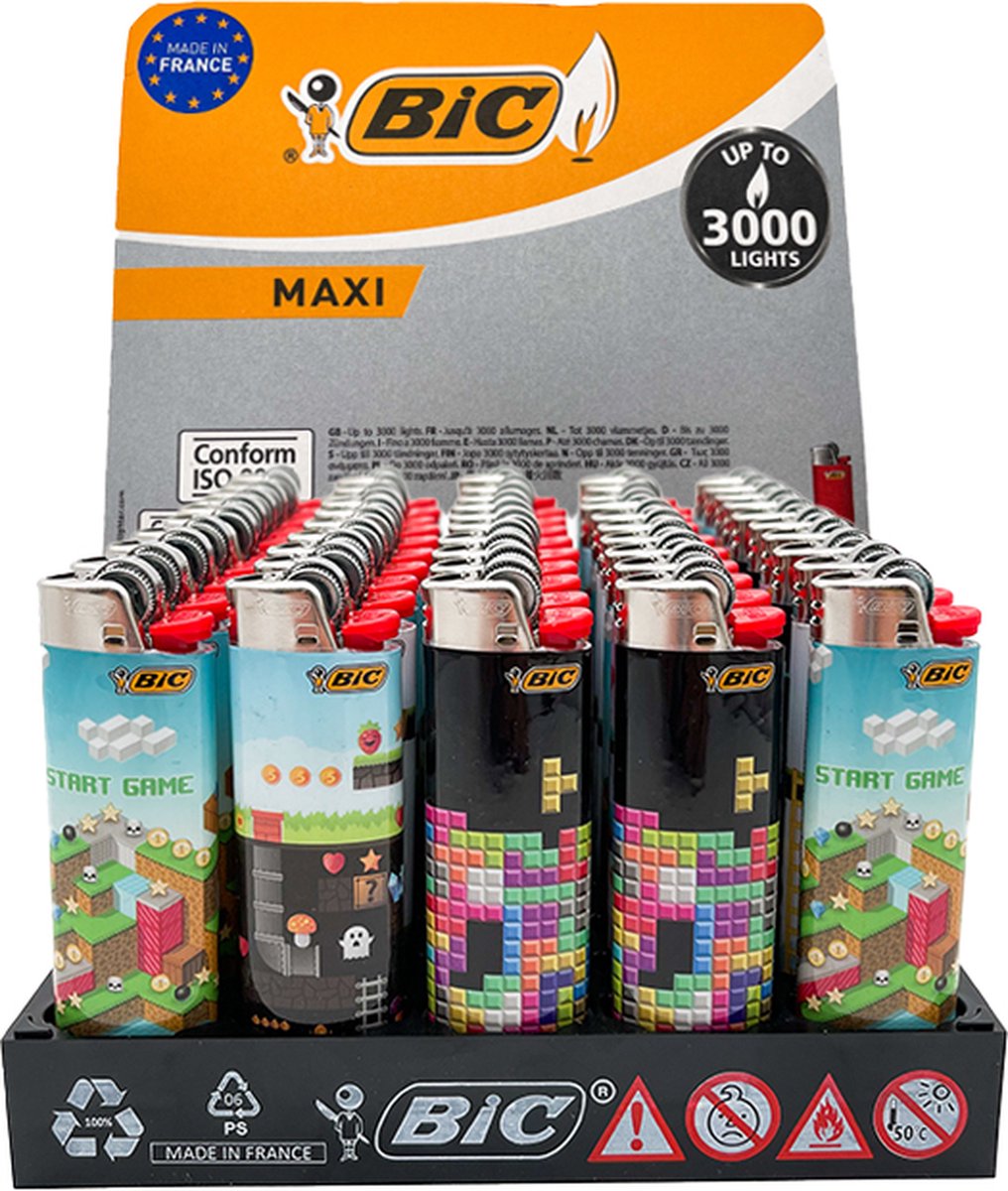 BIC MAXI aansteker J26 Display(50stuks) - Games | bol.com