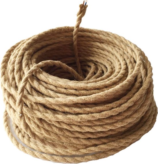 Touw Snoer Vintage voor o.a Lamp - 20 Meter | bol.com
