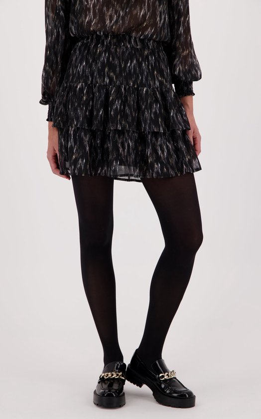 Louise by e5 - Zwarte rok met volants - Dames - Maat 38 | bol