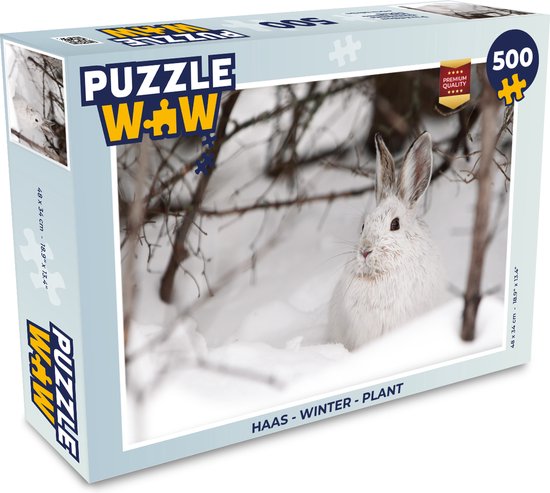 Puzzel Haas - Winter - Plant - Legpuzzel - Puzzel 500 stukjes | bol