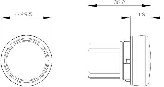 Siemens 3SU1051-6AA20-0AA0 Verlichte melder Plat Rood 1 stuk(s) | bol