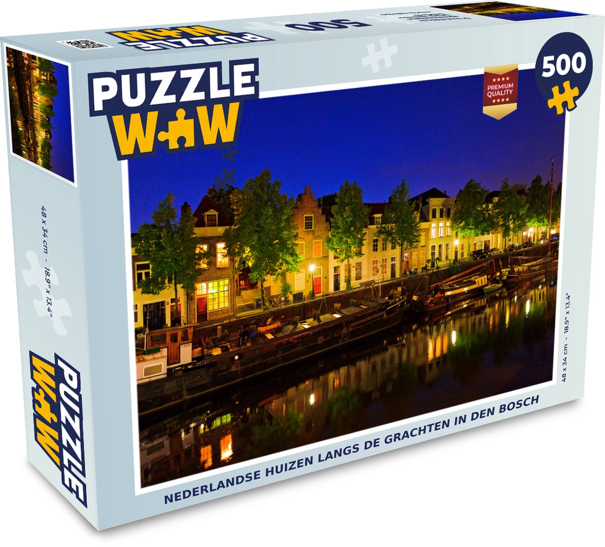 Puzzel Nederlandse huizen langs de grachten in Den Bosch - Legpuzzel ...
