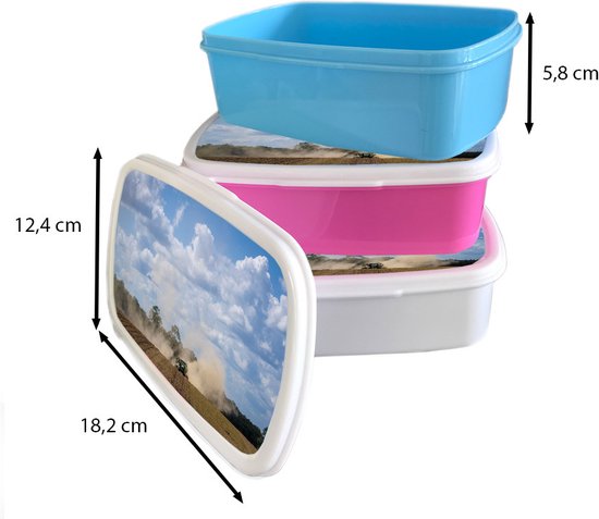 Broodtrommel Wit - Lunchbox - Brooddoos - Tractor - Lucht - Bodem ...